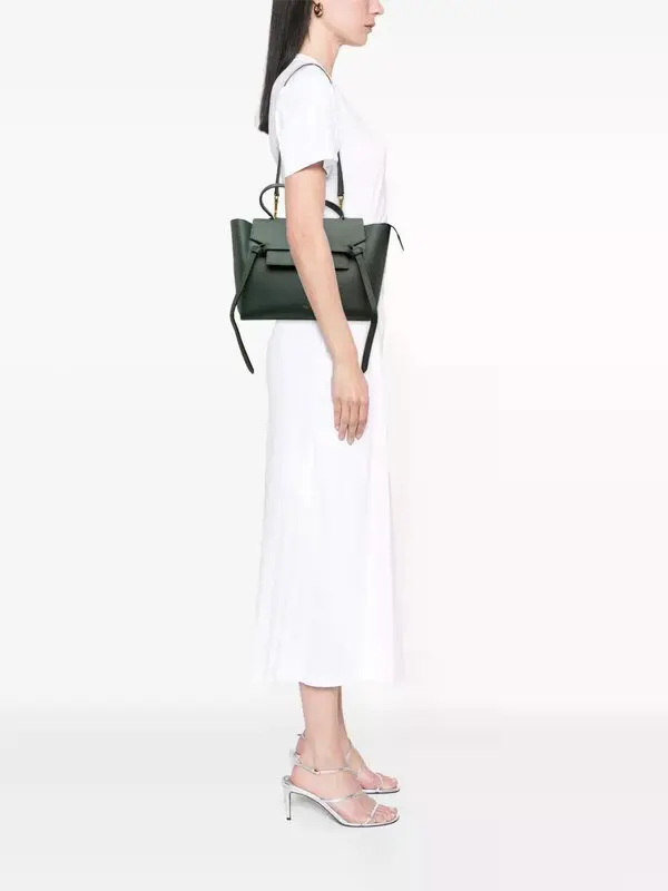 Celine Mini Grained Calfskin Belt Bag Satchel - Green