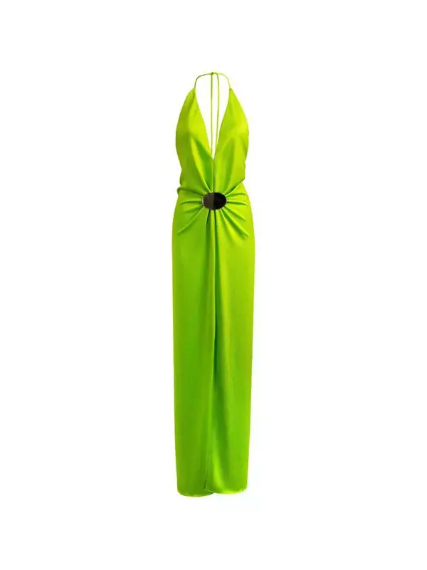 Silvia Tcherassi Rowan Halterneck Maxi Dress - Green