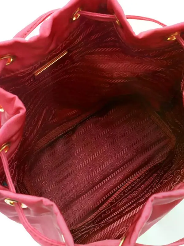 Prada Re Nylon Duet Bucket Bag - Red