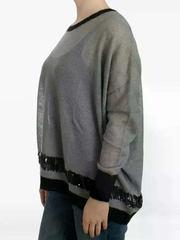 Costume National Sequin-embellished Semi-sheer Sweater