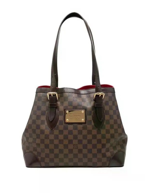 LOUIS VUITTON Damier Ebene Hampstead Mm Tote Bag - Brown