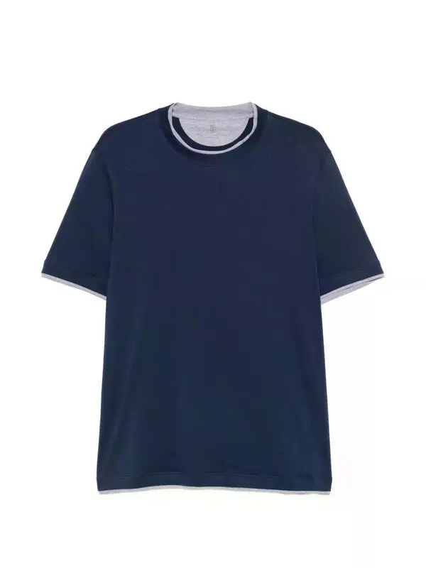 Brunello Cucinelli Contrast-trim Cotton T-shirt