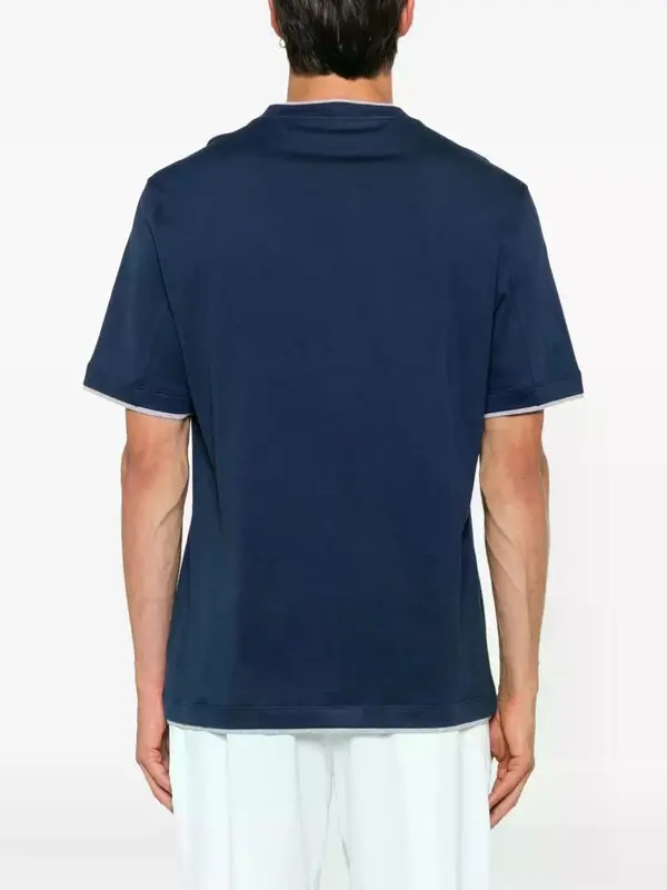 Brunello Cucinelli Contrast-trim Cotton T-shirt