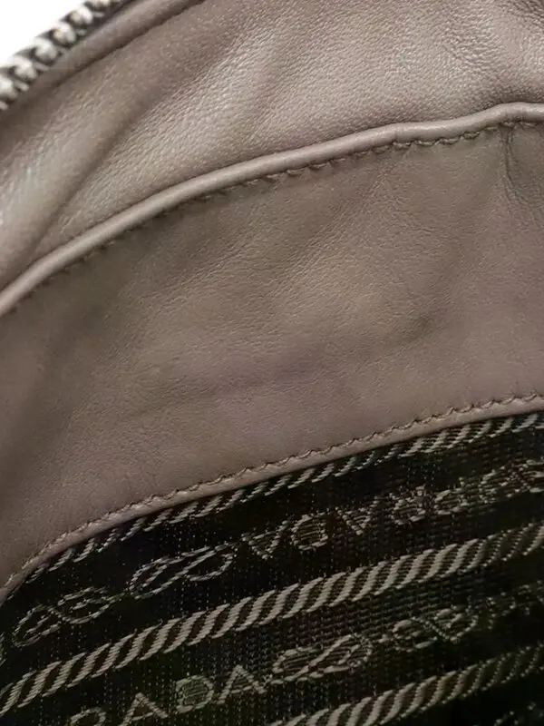 Prada Soft Calfskin Studded Camera Bag - Brown