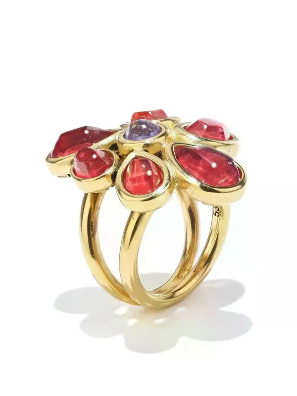 GOOSSENS Mini Cabochons Rock Crystal Ring - Gold