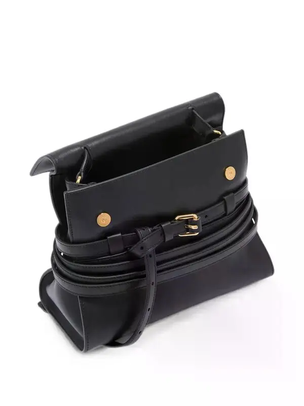 Moschino Leather Shoulder Bag - Black