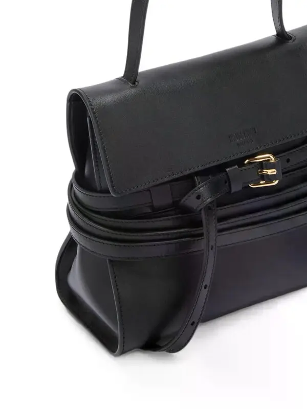 Moschino Leather Shoulder Bag - Black