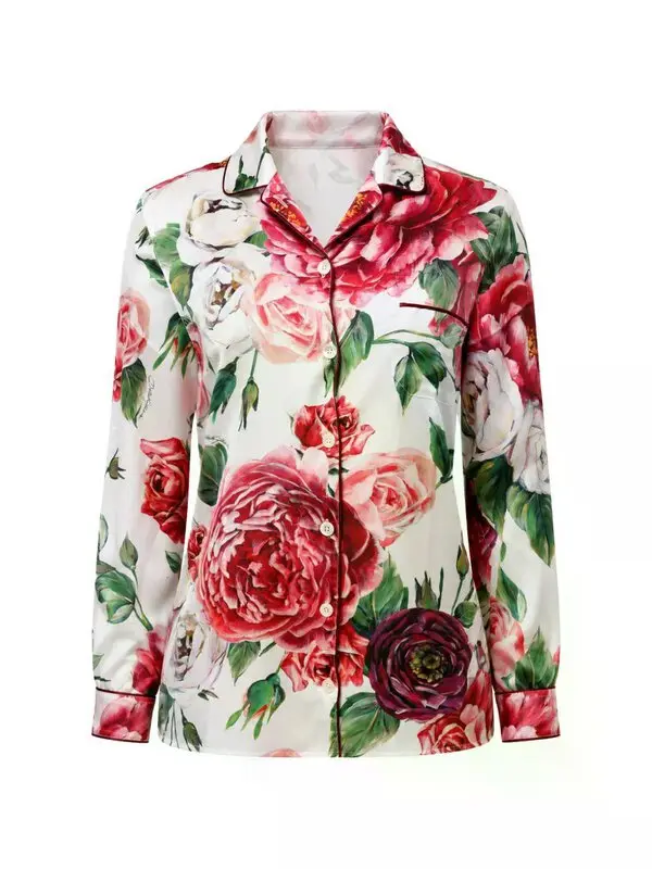 Dolce & Gabbana Floral Print Silk Shirt