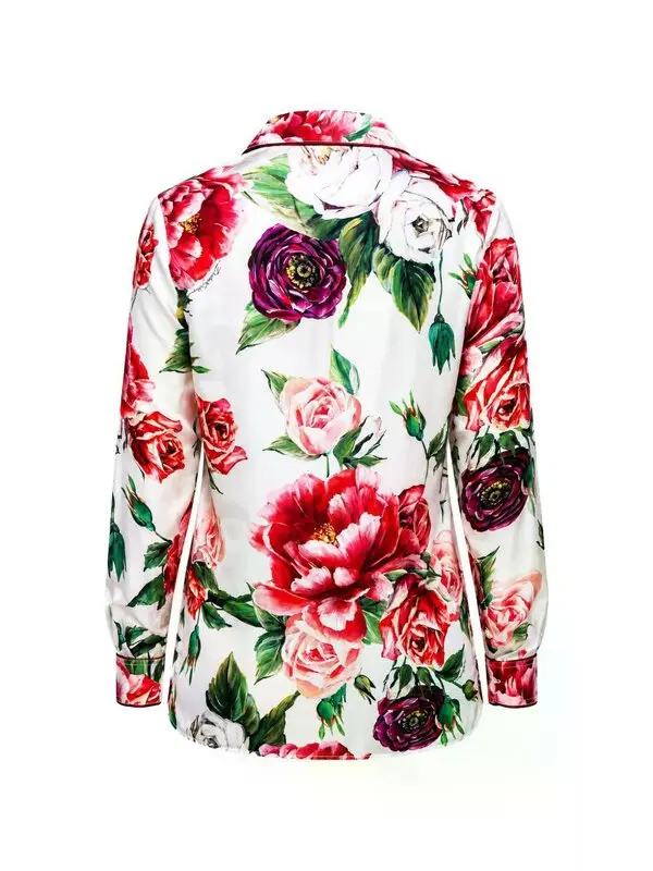 Dolce & Gabbana Floral Print Silk Shirt
