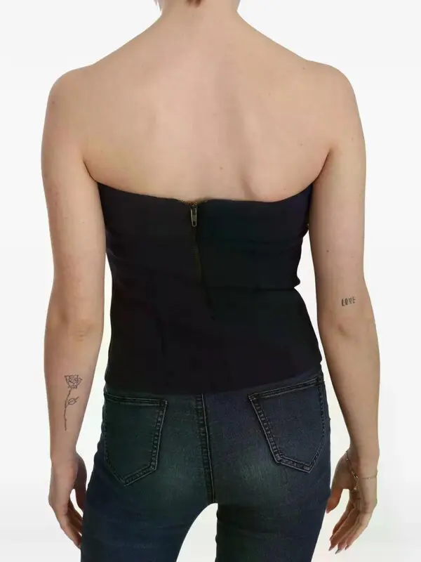 Costume National Strapless Sleeveless Zip-back Top