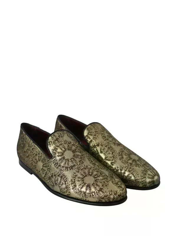 Dolce & Gabbana Floral Jacquard Loafers