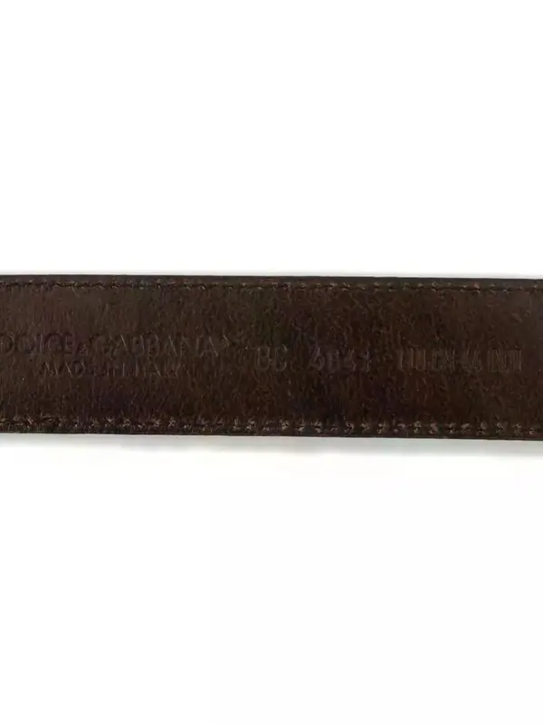 Dolce & Gabbana Perforated Leather Reversible Belt