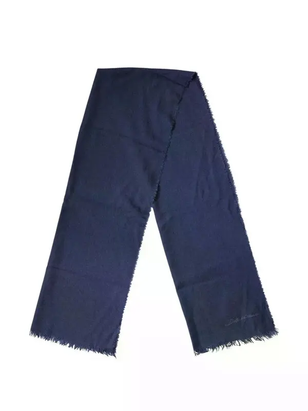 Dolce & Gabbana Logo-embroidered Frayed Scarf