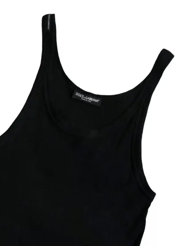 Dolce & Gabbana Ribbed-knit Scoop-neck Tanks