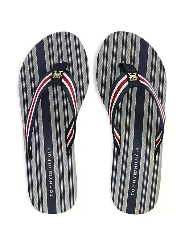 Tommy Hilfiger Platform Striped Thong Sandals