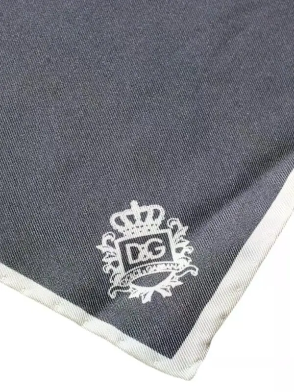 Dolce & Gabbana Orange-print Silk Pocket Square