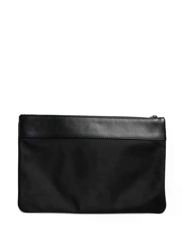 Dolce & Gabbana Leopard Print Jacquard Panel Clutch Bag