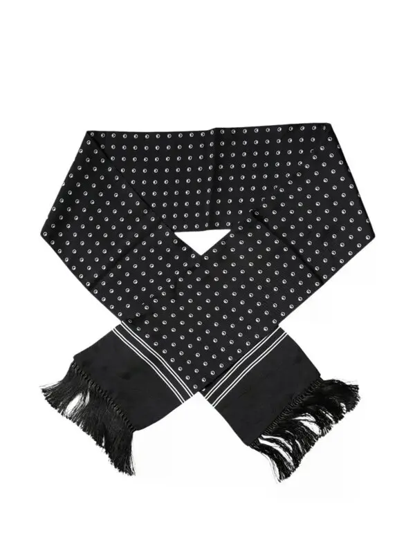 Dolce & Gabbana Polka-dot Fringed-edge Scarf