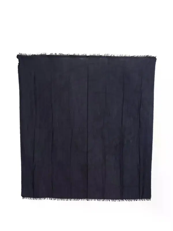 Gianfranco Ferre Logo-embossed Fringed Scarf