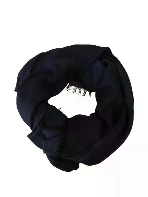 Gianfranco Ferre Logo-embossed Fringed Scarf