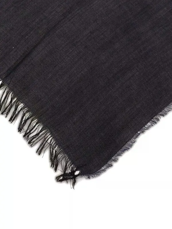 Gianfranco Ferre Logo-embossed Fringed Scarf