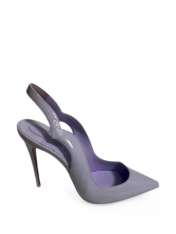 CHRISTIAN LOUBOUTIN Patent Slingback Pumps - Purple