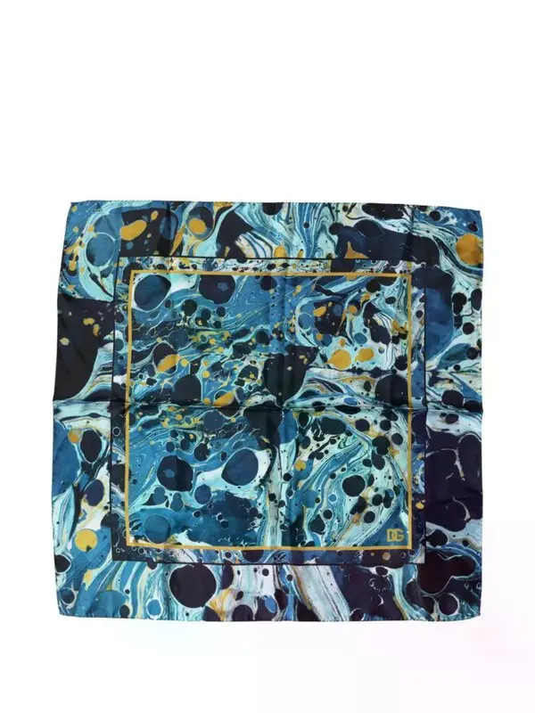 Dolce & Gabbana Marble-print Square Scarf