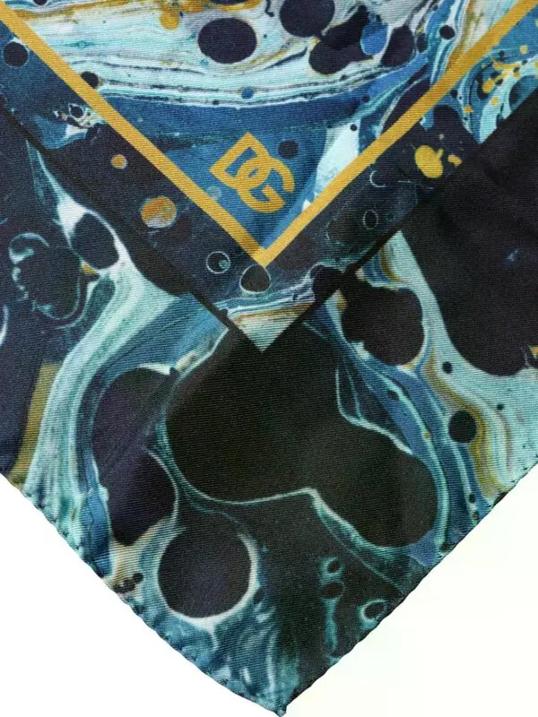 Dolce & Gabbana Marble-print Square Scarf