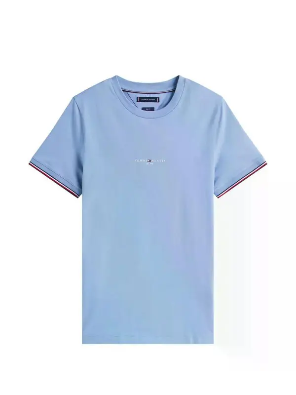 Tommy Hilfiger Logo-embroidered Tipped T-shirt