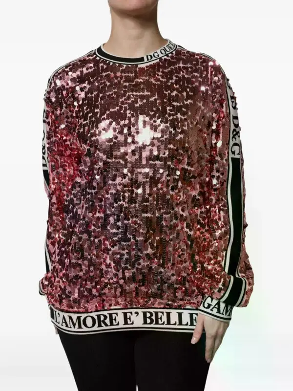 Dolce & Gabbana Sequin Embellished Crewneck Sweatshirt
