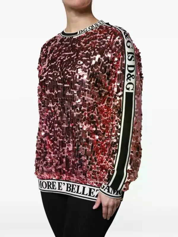 Dolce & Gabbana Sequin Embellished Crewneck Sweatshirt