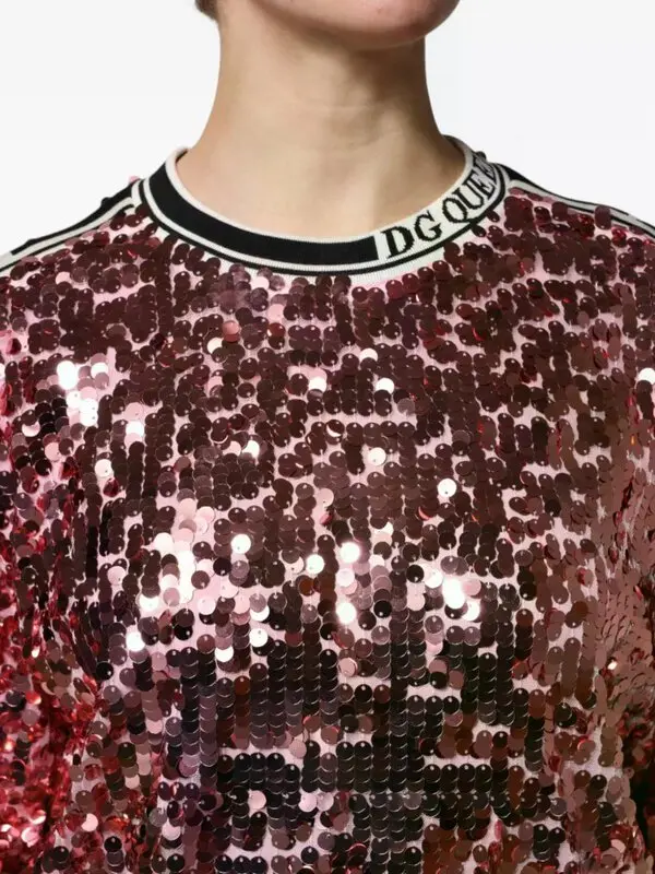Dolce & Gabbana Sequin Embellished Crewneck Sweatshirt