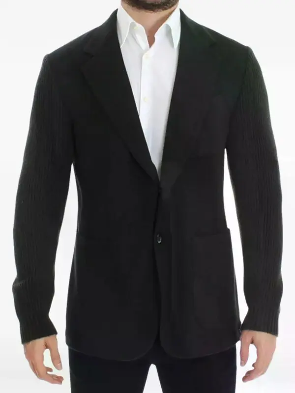 Dolce & Gabbana Ribbed-knit Panelled Blazer