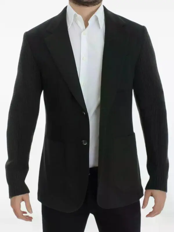 Dolce & Gabbana Ribbed-knit Panelled Blazer