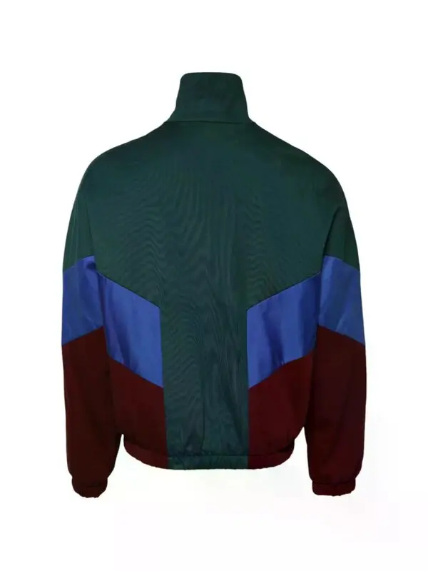 Dolce & Gabbana High Neck Logo Patch Zip-up Jacket