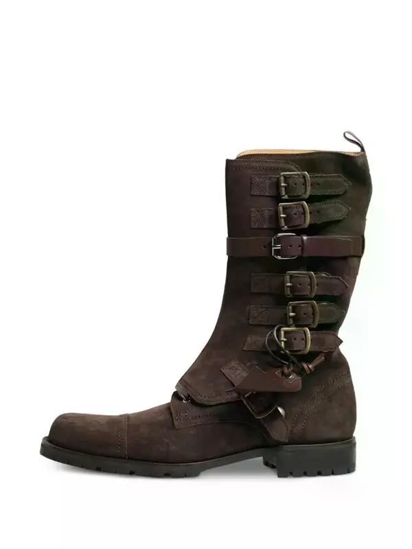 Dolce & Gabbana Multi-buckle Suede Ankle Boots