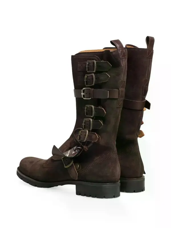 Dolce & Gabbana Multi-buckle Suede Ankle Boots