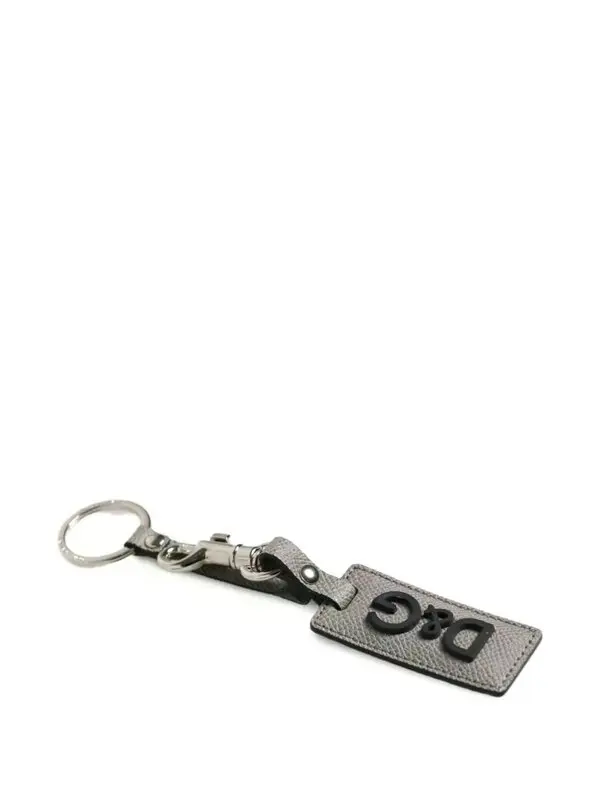 Dolce & Gabbana Logo-plaque Leather Keychain
