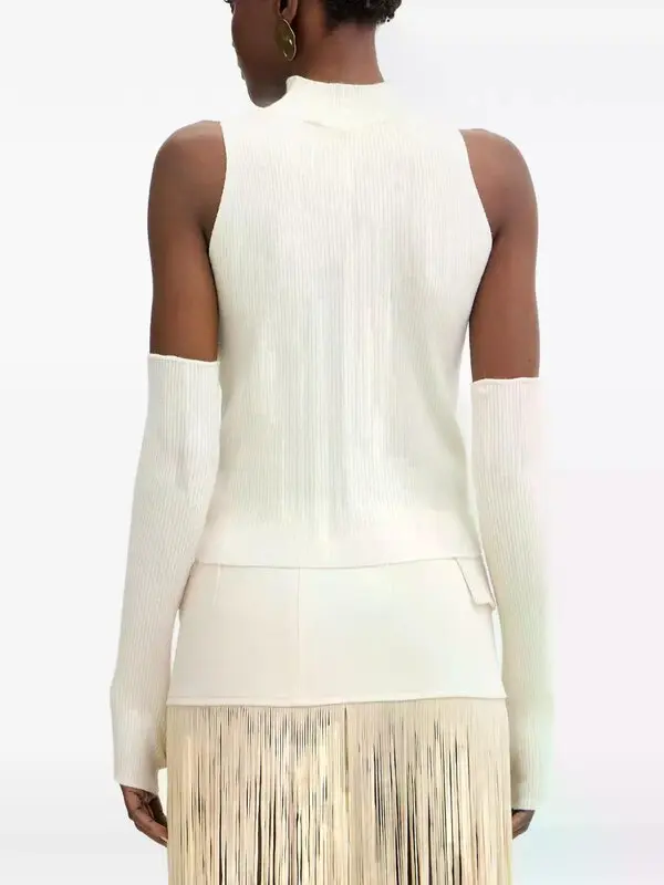 HAVEONE Ribbed Knit Sleeveless V-neck Top