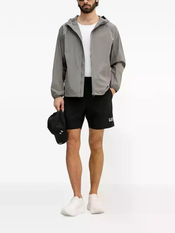 EA7 Logo-patch Hooded Jacket