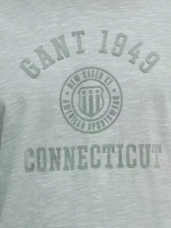 Gant Logo-print Slub-texture T-shirt
