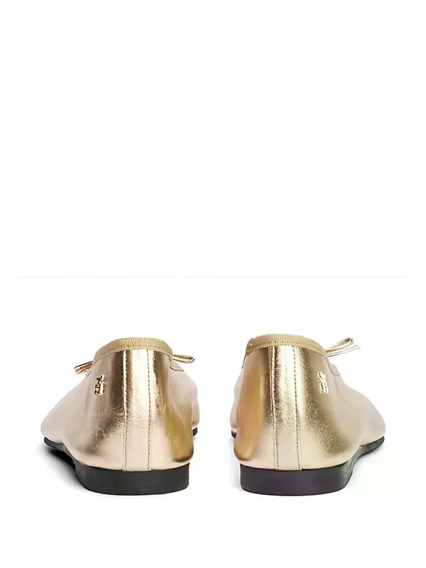 Tommy Hilfiger Metallic Bow Ballet Flats