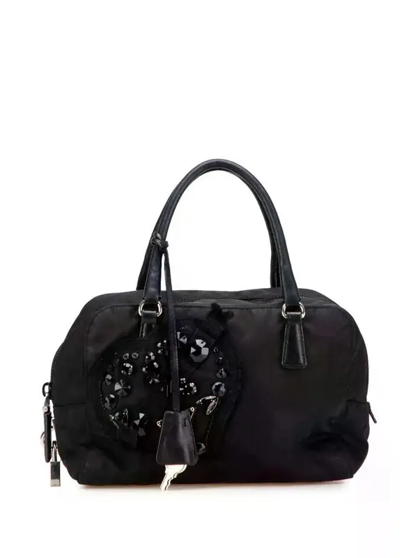 Prada 2000-2013 Tessuto Evening Heart Handbag - Black