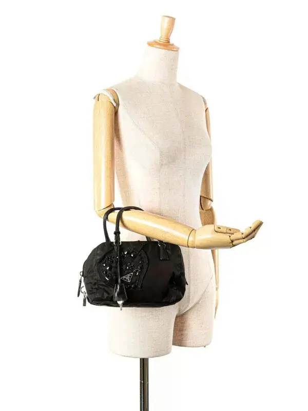 Prada Tencel Evening Heart Handbag