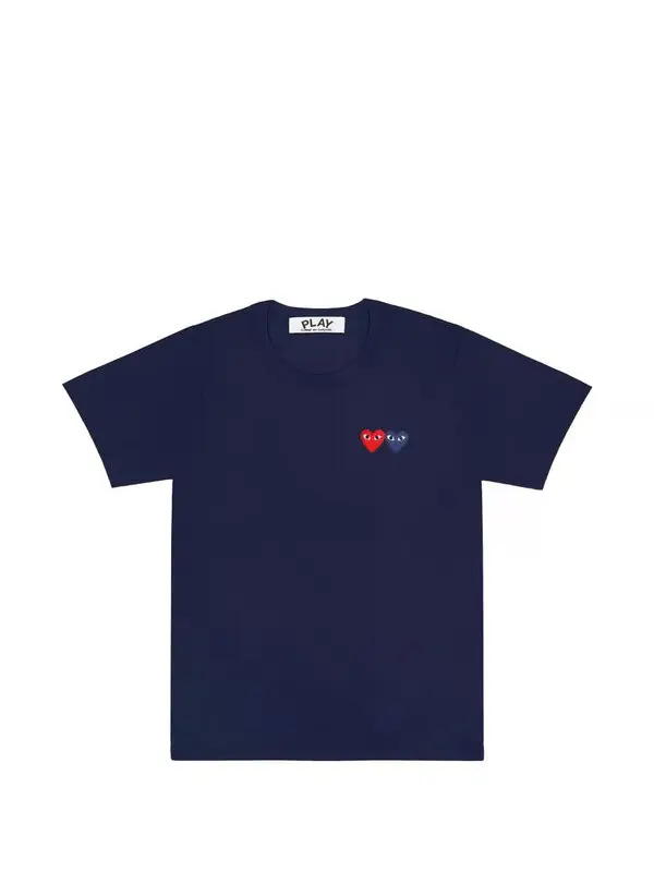 Play Comme Des Garcon Double Heart T-shirt