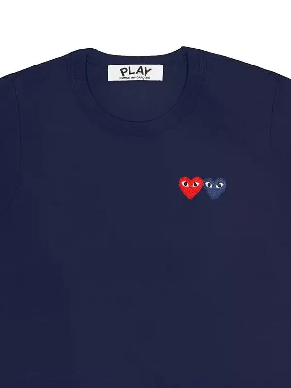 Play Comme Des Garcon Double Heart T-shirt