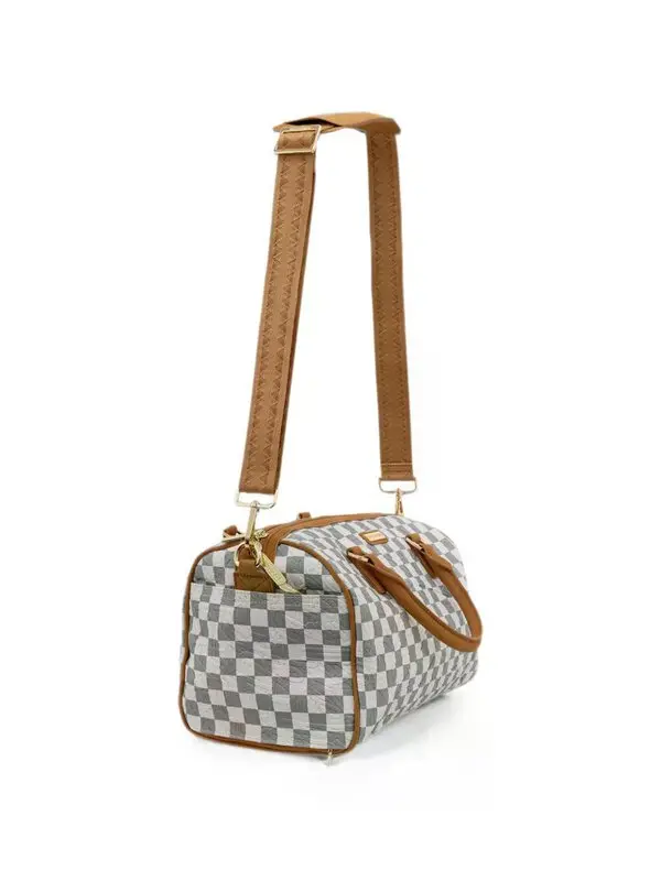 SPRAYGROUND Check-pattern Logo-embossed Holdall