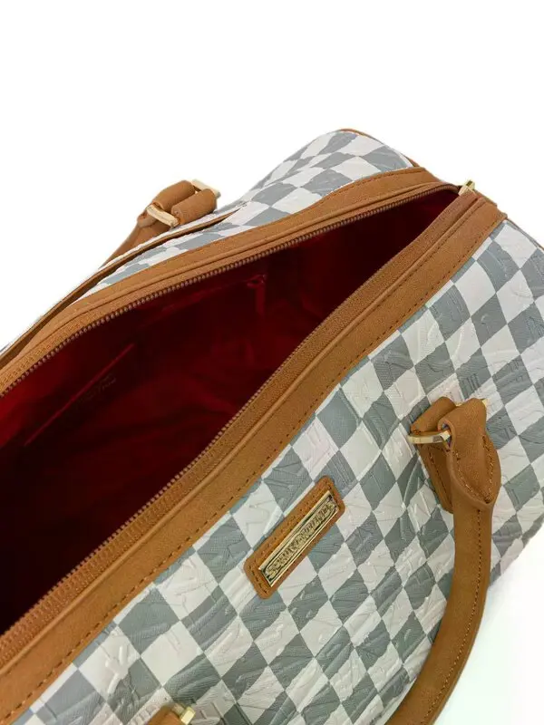 SPRAYGROUND Check-pattern Logo-embossed Holdall
