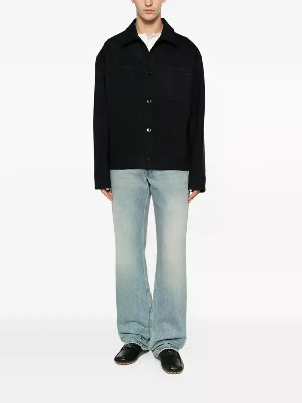 Gucci Logo Embroidered Button-up Jacket