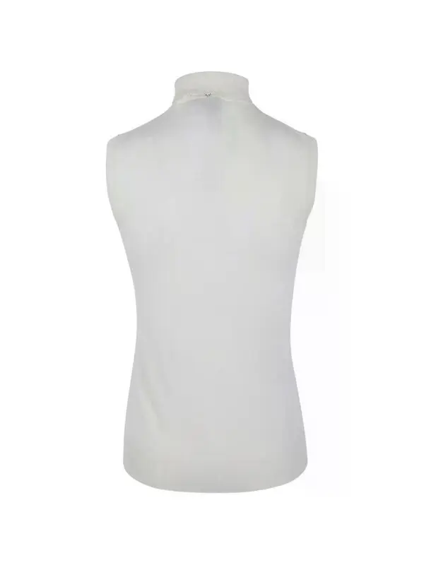 Sportmax Max Mara Sleeveless Ribbed Trim Turtleneck Top